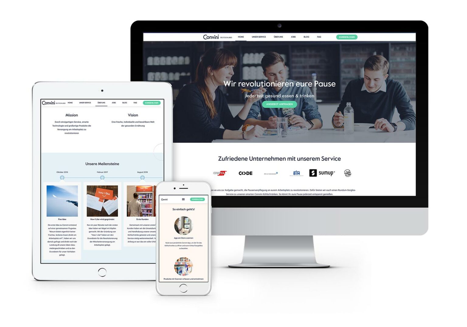 Eine neue Website für Convini Verve Effekt